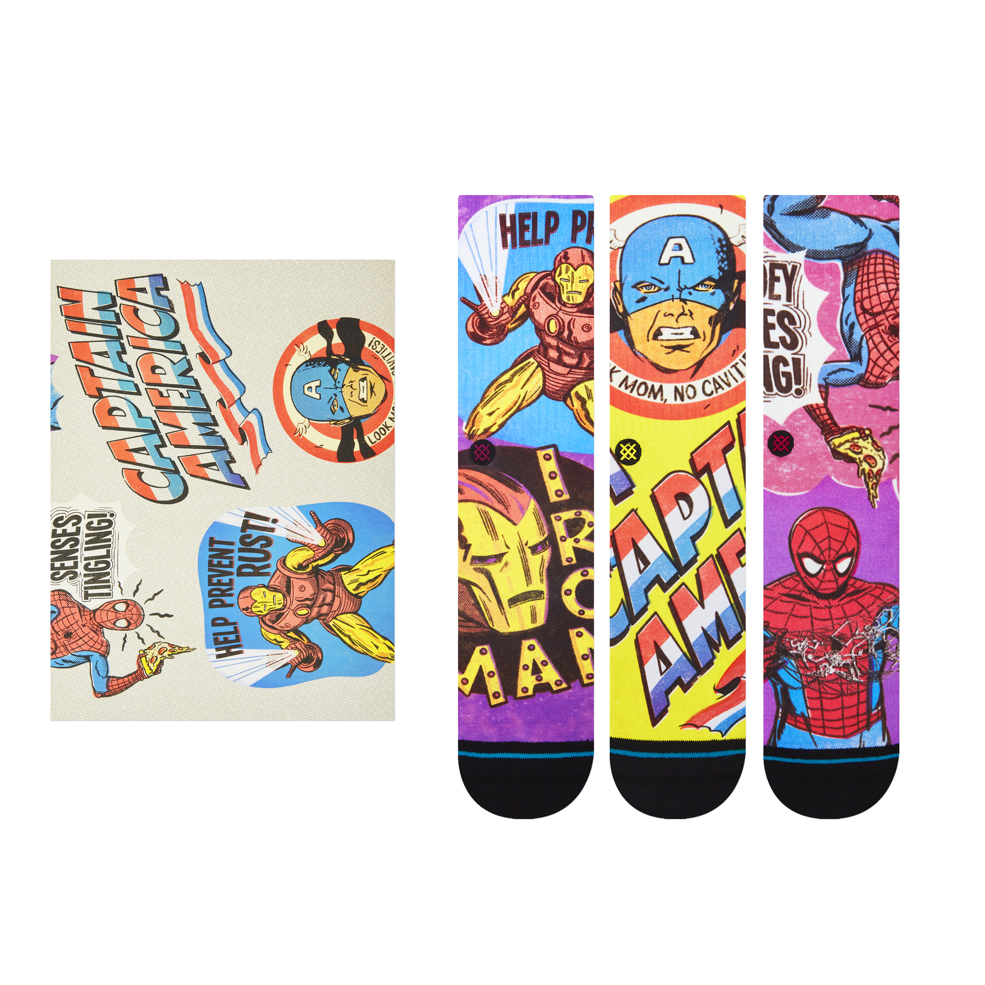 Marvel X Stance Poly Crew Socks Box Set | Stance