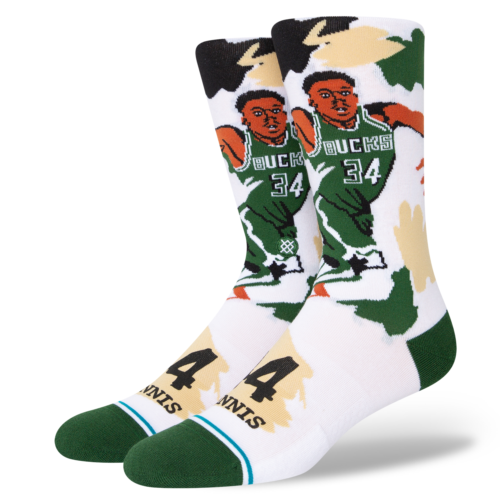 NBA X Stance Paint Collection Light Cushion Cotton Blend Crew Socks