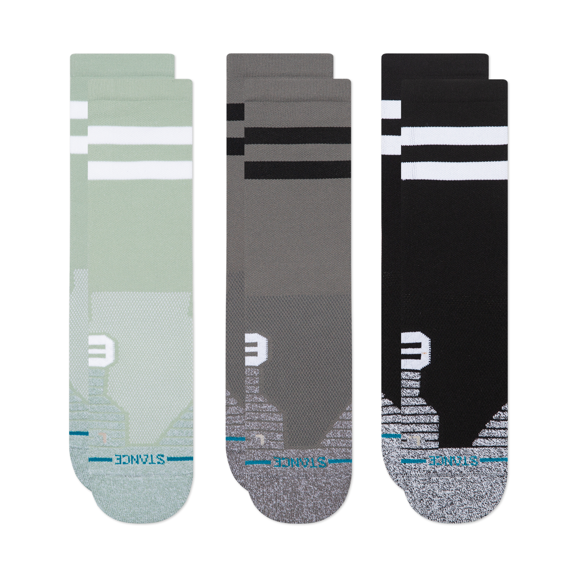 Franchise Infiknit™ Feel 360™ Mid Cushion 3 Pack Crew Socks | Stance