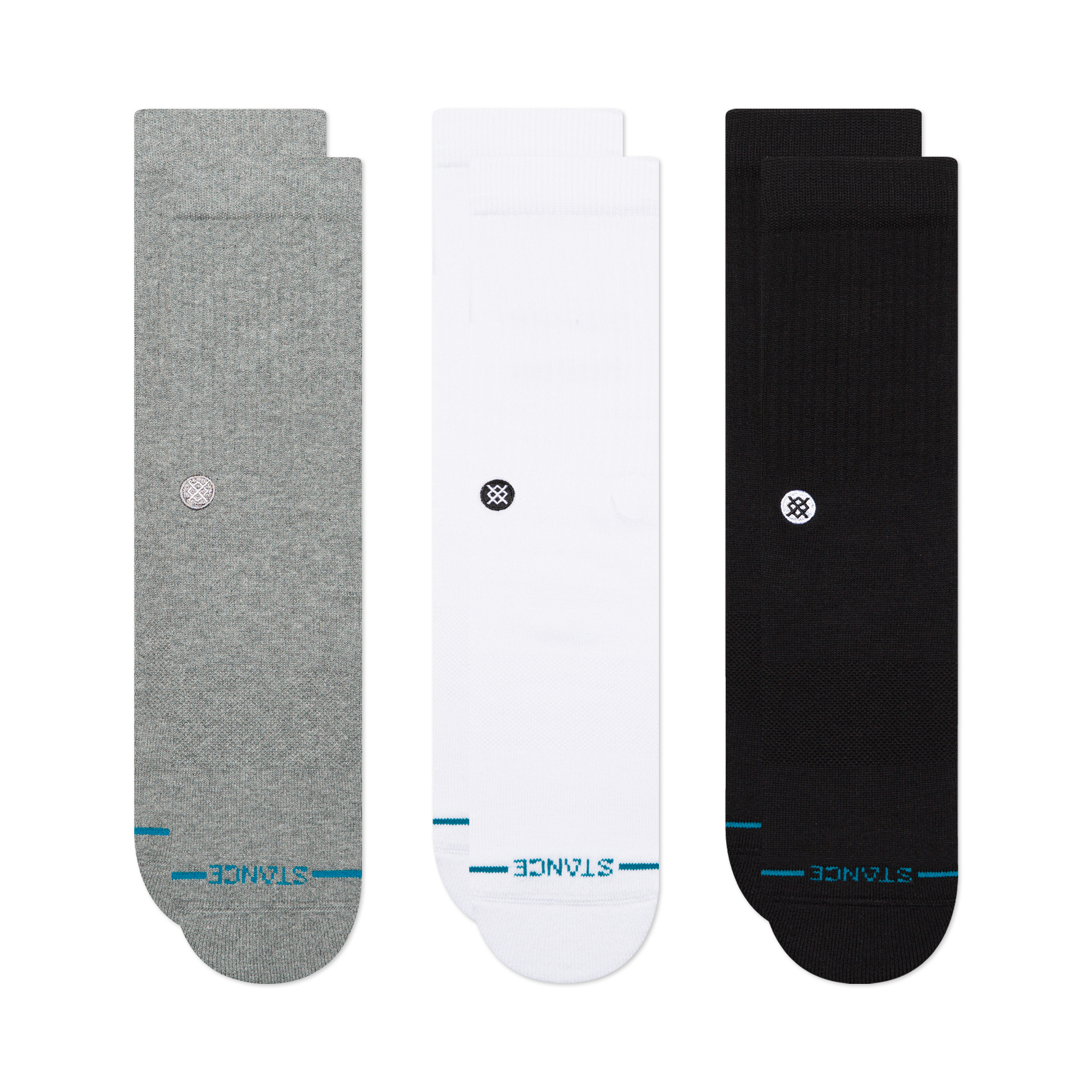 Icon 3 Pack Mid Cushion Crew Socks | Stance
