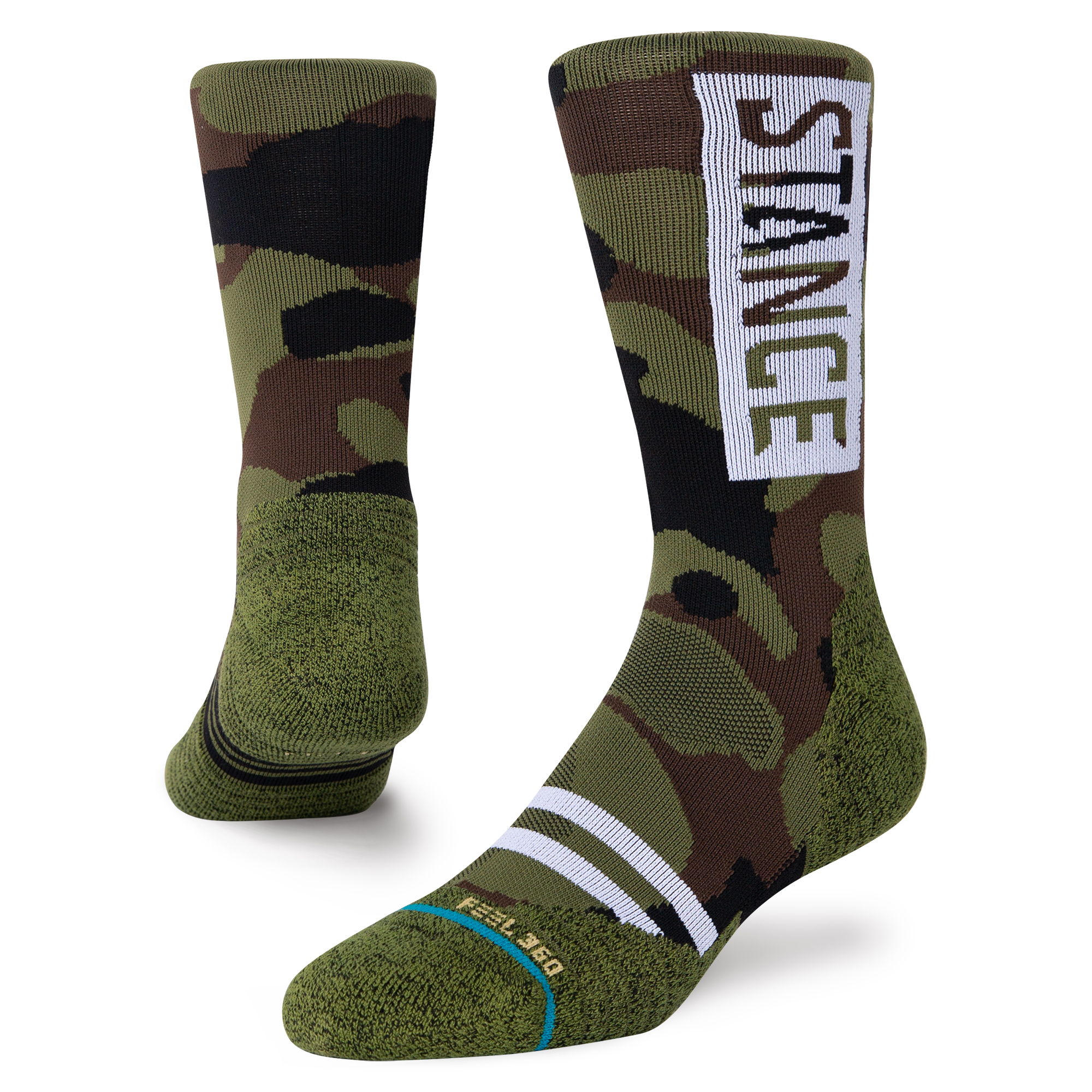 Camo OG Mountain Mid Cushion Feel360™ Infiknit™ Nylon Hike Crew Socks | Stance
