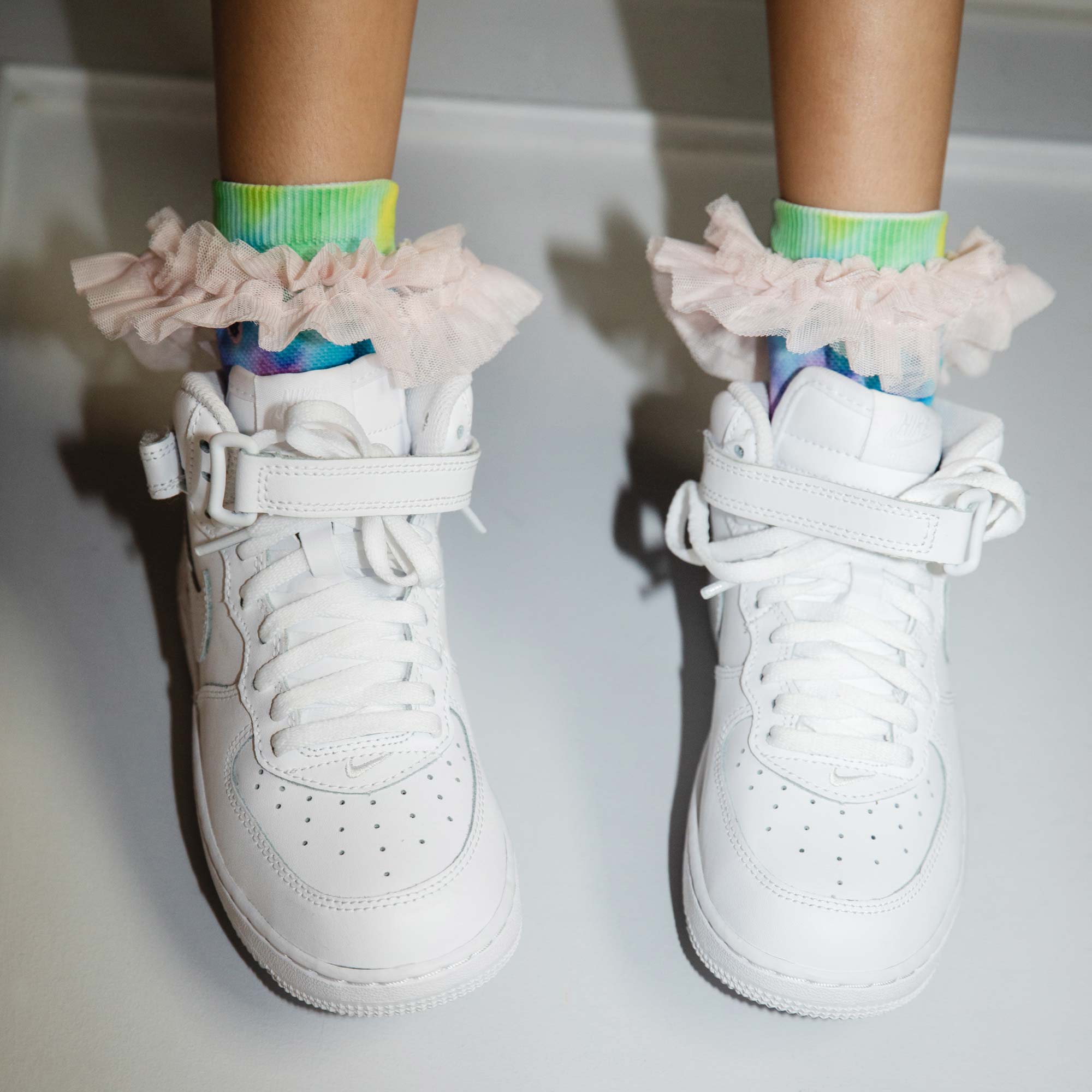 high top ruffle socks