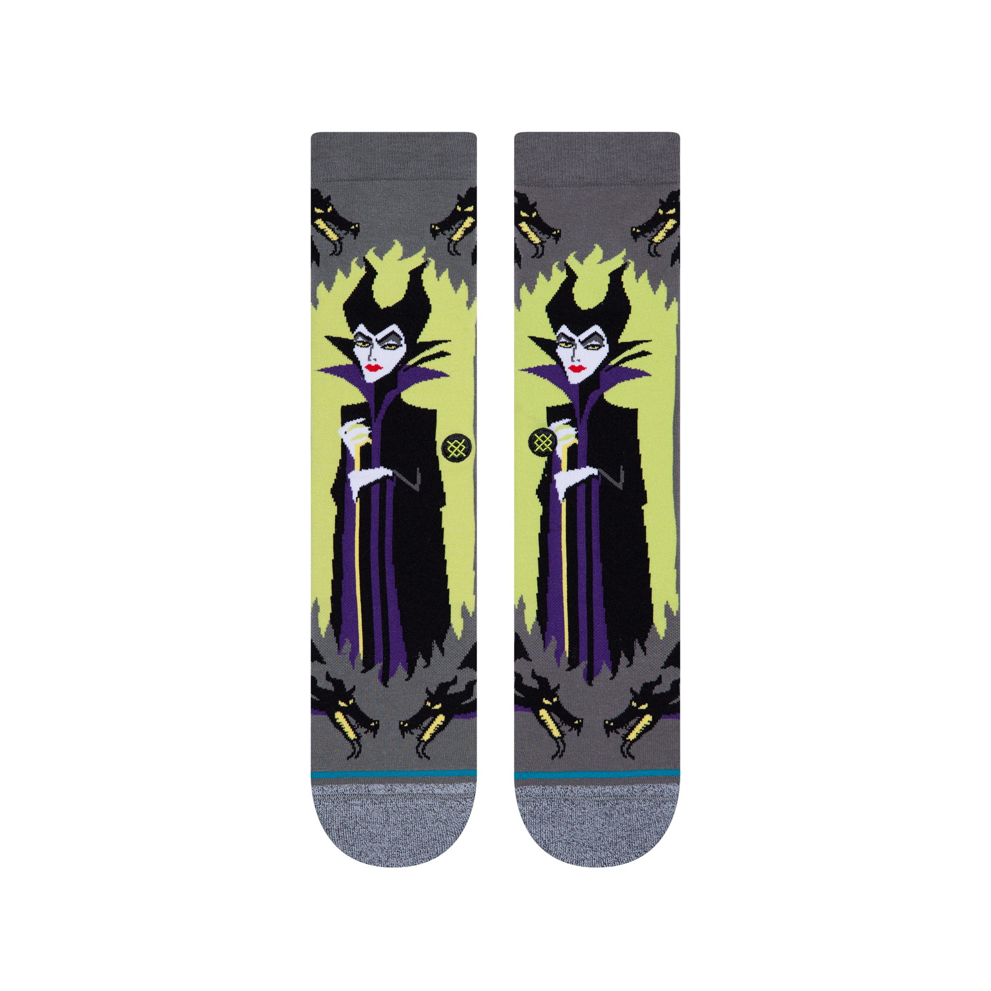 Disney Villains Maleficent Light Cushion Infiknit™ Nylon Crew Socks ...