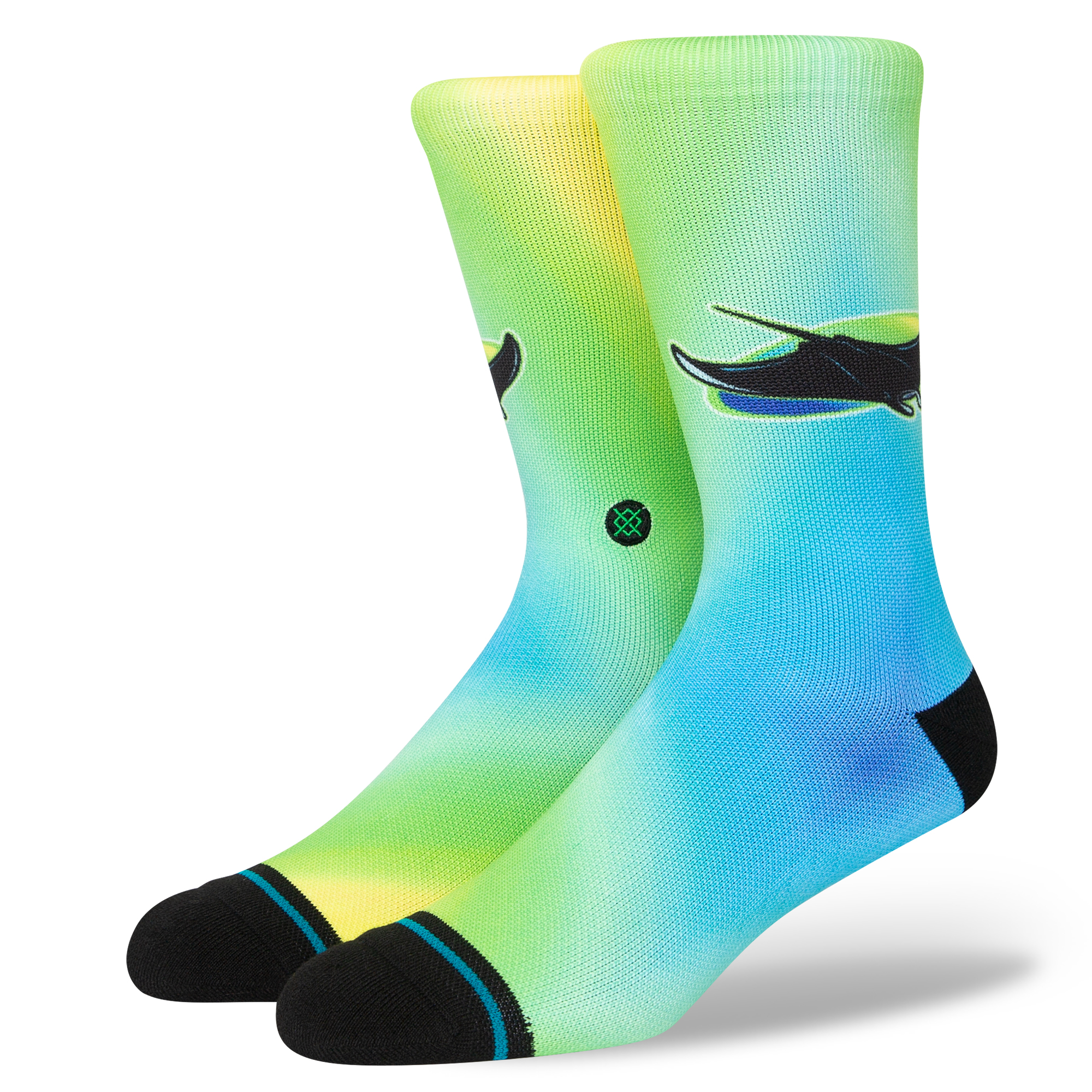 Tampa Bay Rays Gradient Mid Cushion Poly Blend Basketball Crew Socks ...